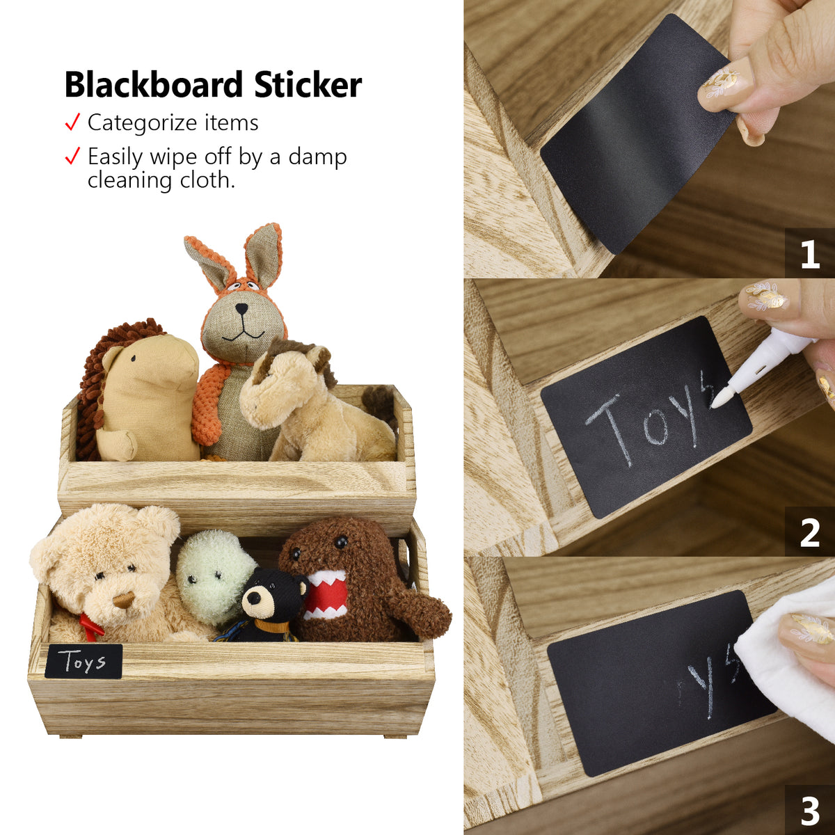 IKEE DESIGN®: 2 Pcs Set Wooden Storage Box - Ikee Design