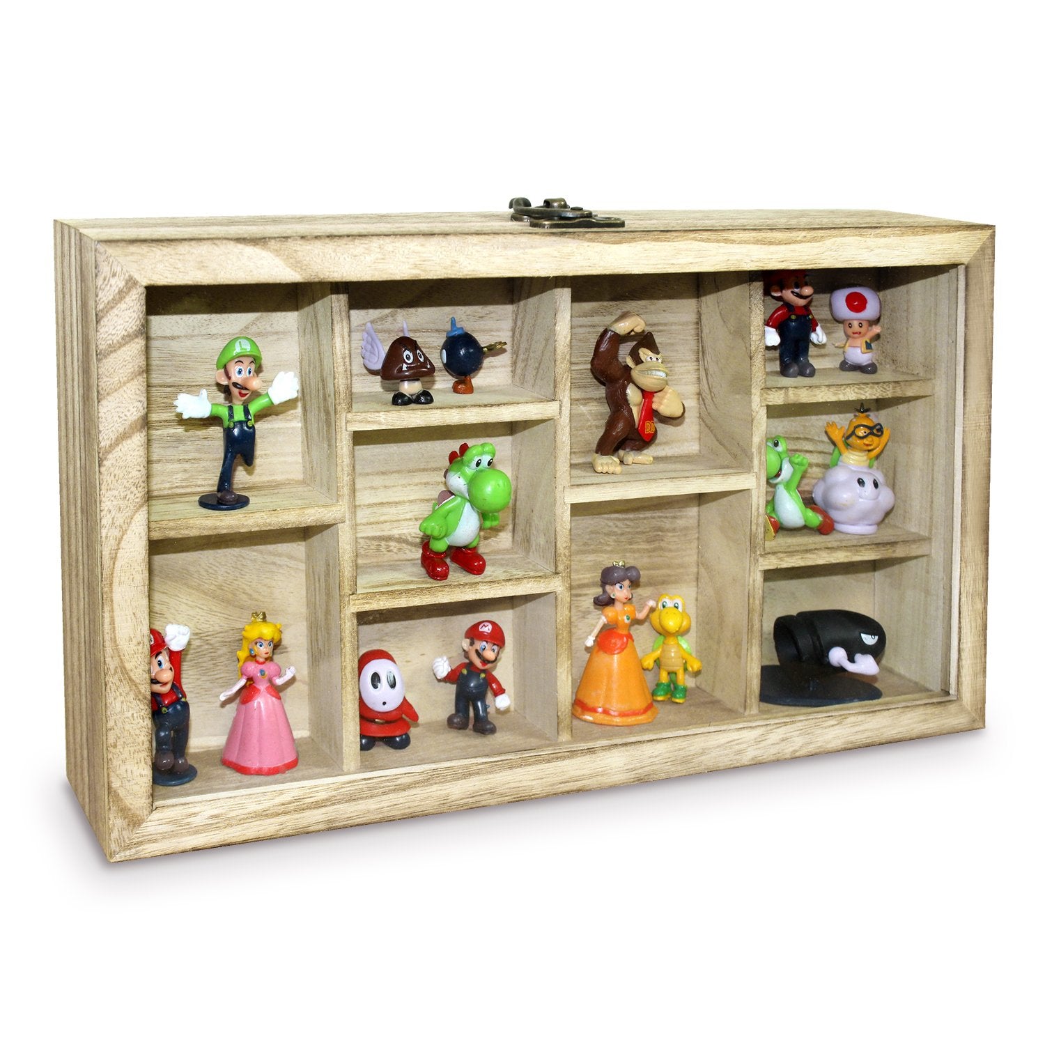Ikee Design® Wall Mounted Wooden Display Case with Tempered Glass Door