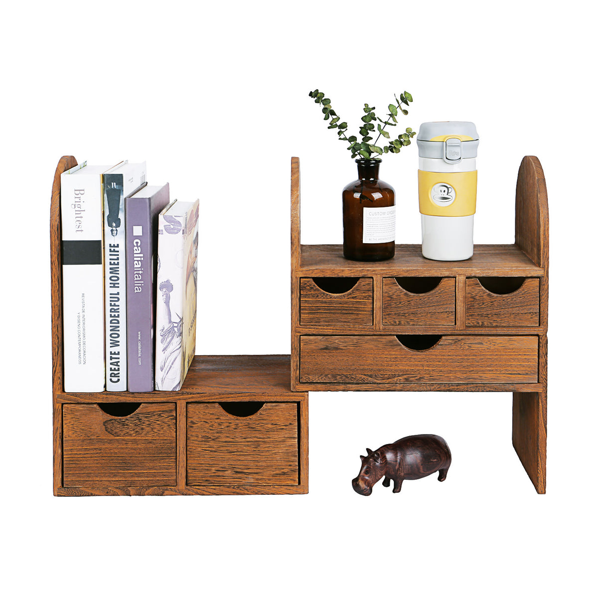 Ikee Design® Large Adjustable Wooden Desktop Organizer