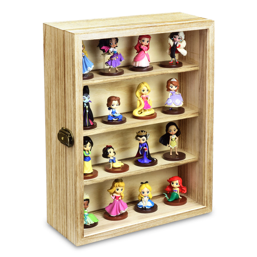 Ikee Design® Wall Mounted Collectible Display Case with a Lock and Key